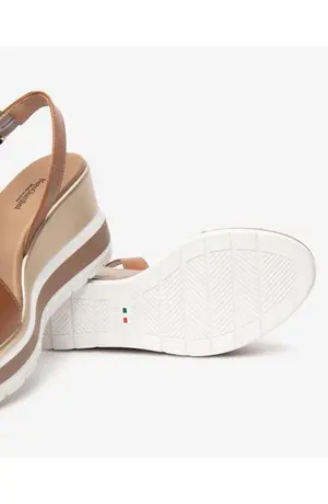 NEROGIARDINI Platform Wedge Sandal - Brown