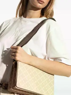 BY MALENE BIRGER Loenna Monogrammed Shoulder Bag - Neutrals