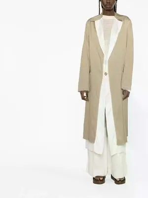 EDWARD CUMING Layered Single-breasted Coat
