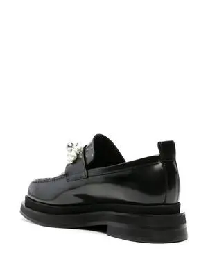 Simone Rocha Pearl-detail Leather Loafers
