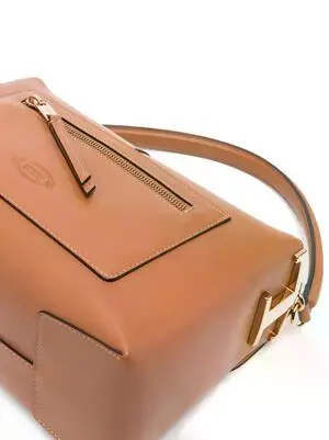 TOD'S Logo-charm Leather Tote Bag