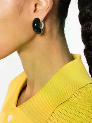 UNCOMMON MATTERS Status Two-tone Hoop Earrings - Silver