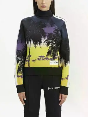 Palm Angels Sunset-print Roll-neck Jumper