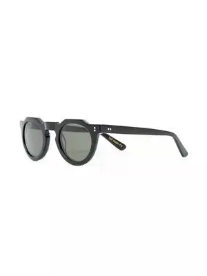 LESCA Pica Round-frame Sunglasses - Black