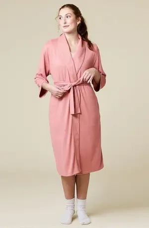 SOFTIES Dream Shawl Collar Robe Copper Rose
