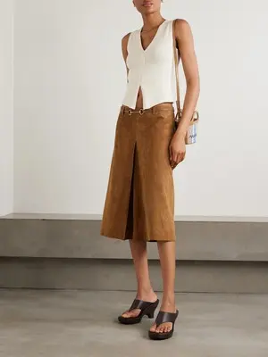 THE ELDER STATESMAN Nora Lite Ribbed Cotton Tank