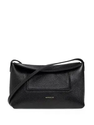 WANDLER Penelope Leather Shoulder Bag - Black