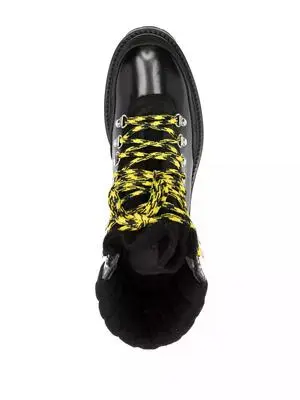 Off-White Patent Leather Ankle Boots With Signature Diag-stripe