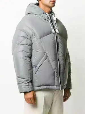 Khrisjoy Drawstring Hooded Down Jacket - Silver