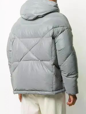 Khrisjoy Drawstring Hooded Down Jacket - Silver