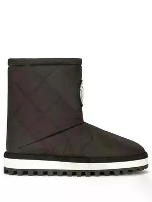 Dolce & Gabbana Quilted Snow Boots With Logo Detail