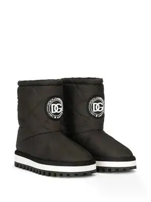Dolce & Gabbana Quilted Snow Boots With Logo Detail