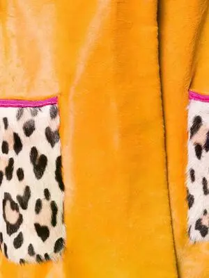 LISKA Animal Printed Sleeves Coat