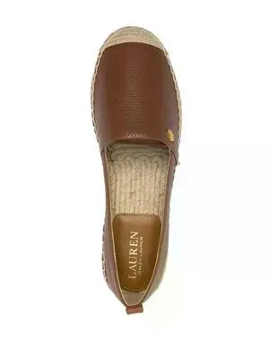 Ralph Lauren Cameryn Leather Espadrilles - Brown