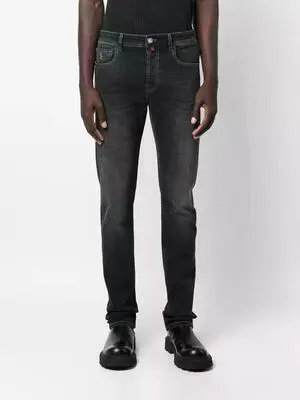 BILLIONAIRE Logo Patch Straight-leg Jeans
