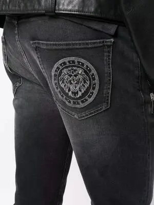 BILLIONAIRE Logo Patch Straight-leg Jeans
