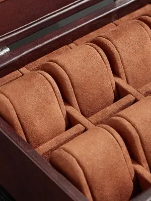 Brunello Cucinelli Full-grain Leather Eight-piece Watch Box