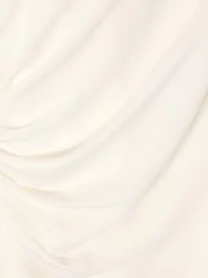 Alaïa Gathered Stretch-jersey Midi Dress - White