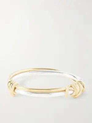 Bottega Veneta Two Tone Knotted Bracelet