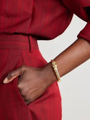 Bottega Veneta Two Tone Knotted Bracelet
