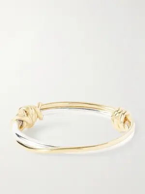 Bottega Veneta Two Tone Knotted Bracelet