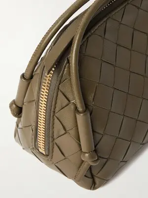 Bottega Veneta Concert Pouch Intrecciato Leather Shoulder Bag