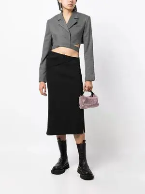 Rokh Cropped Wraparound Blazer