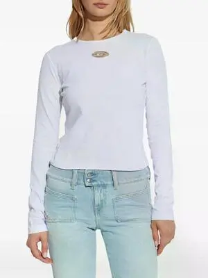 DIESEL® Long-sleeve Logo T-shirt - White