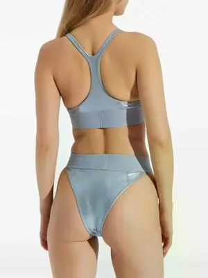 DIESEL® Metallic Racerback Bikini Top - Blue