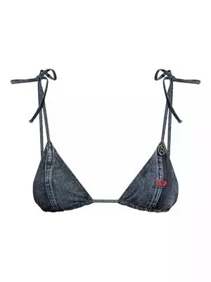 DIESEL Tatiana Denim Triangle Bikini Top - Blue