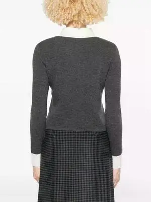 SELF-PORTRAIT Cashmere-blend Cardigan - Grey