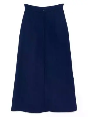 Elie Saab Wool Crepe Midi Skirt