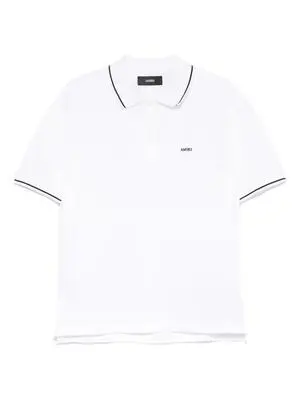 Amiri Cotton Polo Shirt White