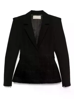 Elie Saab Macramé Peplum Blazer