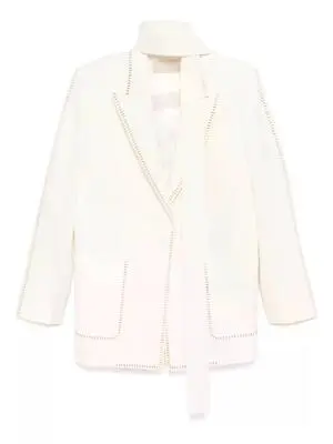 Elie Saab Stud-embellished Blazer - White