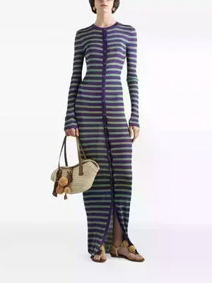 Dolce & Gabbana Striped Knitted Maxi Dress