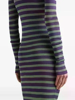 Dolce & Gabbana Striped Knitted Maxi Dress