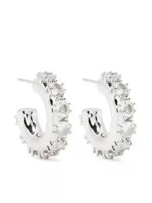 JUSTINE CLENQUET Nina Medium Earrings - Silver