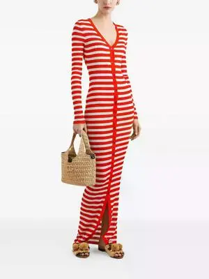 Dolce & Gabbana Striped Knitted Maxi Dress