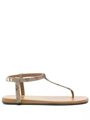 Herno Logo-print T-bar Sandals