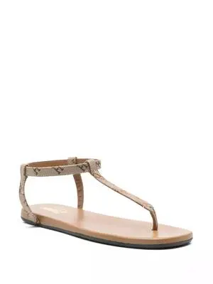 Herno Logo-print T-bar Sandals