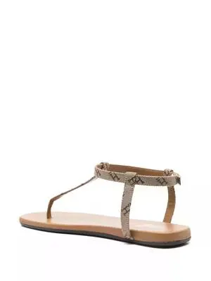 Herno Logo-print T-bar Sandals