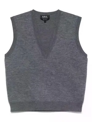 A.p.c. Virgin Wool Vest - Grey