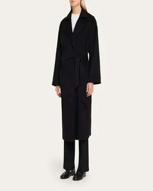 Nanushka Alamo Wool-blend Long Wrap Coat