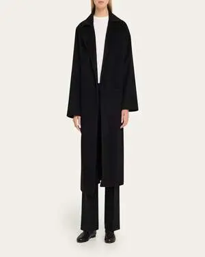 Nanushka Alamo Wool-blend Long Wrap Coat