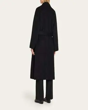 Nanushka Alamo Wool-blend Long Wrap Coat