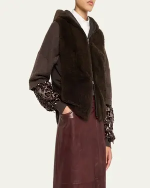 Brunello Cucinelli Reversible Hooded Goat Vest