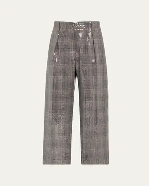 Brunello Cucinelli Checks Pants For Women