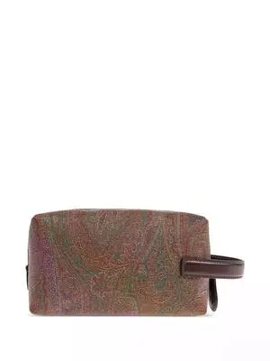 Etro Paisley-patterned Wash Bag - Brown