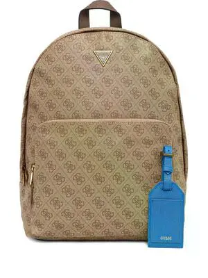 Guess Vezzola Monogrammed-logo Backpack - Neutrals